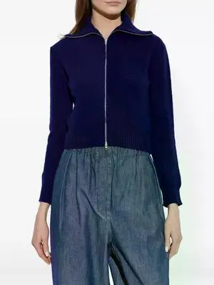 JIL SANDER Wide-collar Cardigan - Blue