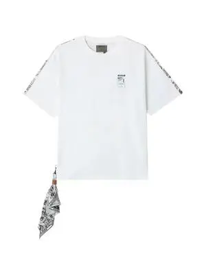 MUSIUM DIV. Bandana Scarf T-shirt - White