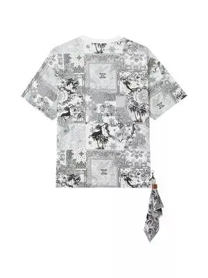 MUSIUM DIV. Bandana Scarf T-shirt - White