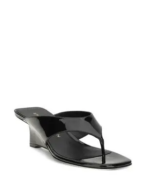 STUART WEITZMAN Vinnie Wedge Sandals - Black