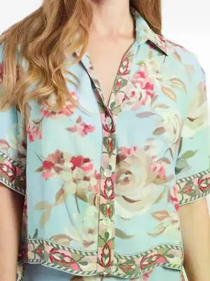 Derhy Floral-print Buttoned Shirt