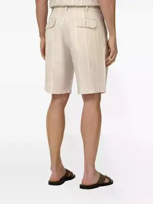 Boggi Milano Striped Bermuda Shorts - Neutrals