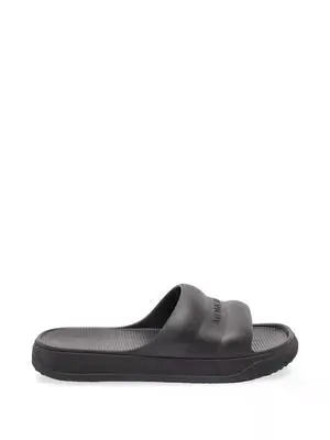 Moncler Altive Embossed Logo Slides - Black