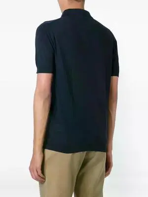 John Smedley Button Polo Shirt - Blue