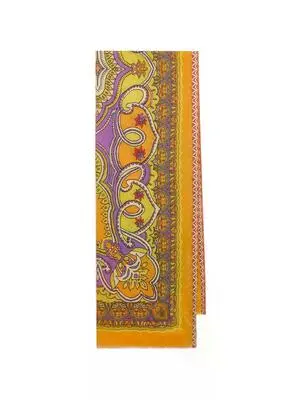 Malìparmi Jacquard Geometric Scarf - Orange