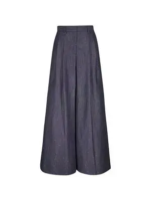 TWP Avery Embellished Palazzo Pants - Blue