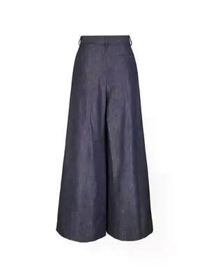 TWP Avery Embellished Palazzo Pants - Blue