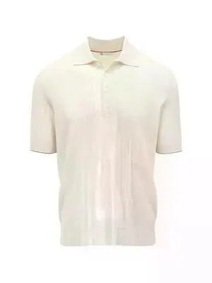 Brunello Cucinelli Short-sleeve Buttoned Polo Shirt - Neutrals