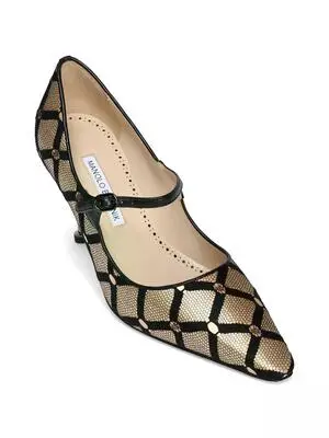 Manolo Blahnik Aleka Patterned Pumps