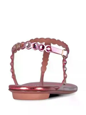 AQUAZZURA Tequila Beaded Leather Sandals