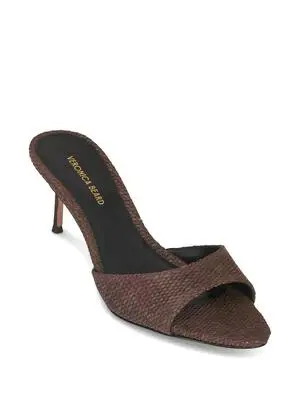 Veronica Beard Raffia Woven Sandals - Brown