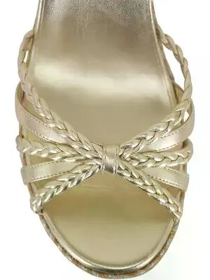 JIMMY CHOO Dree Braided Platform Espadrilles - Gold
