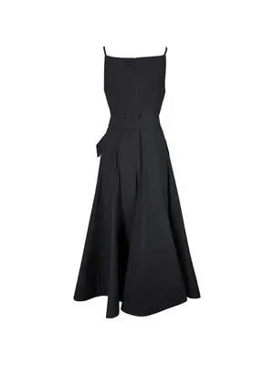 Lela Rose Bow-belt Midi Dress