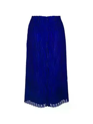 Akris Fringed Midi Skirt - Blue