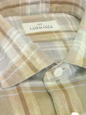 ALESSANDRO GHERARDI Plaid Linen Shirt - Neutrals