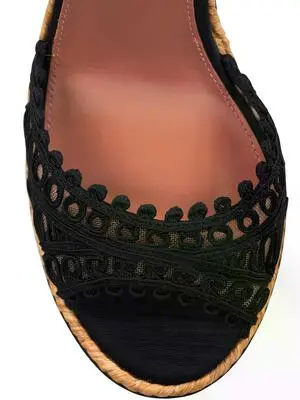 AQUAZZURA Braided Nappa Espadrilles - Black