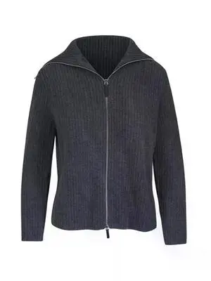 Lafayette 148 New York Ribbed Zip Cardigan