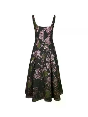 Lela Rose Olivia Floral-jacquard Maxi Dress