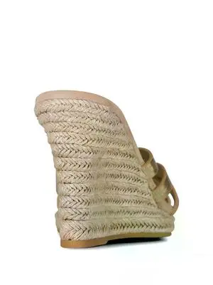 Veronica Beard Phylina Crossover-strap Espadrilles - Gold