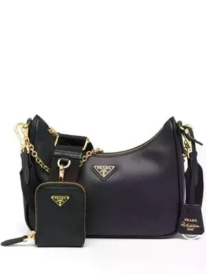 Prada Re-edition 2005 Saffiano-leather Shoulder Bag - Black