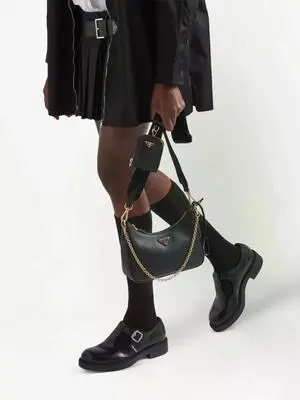 Prada Re-edition 2005 Saffiano-leather Shoulder Bag - Black