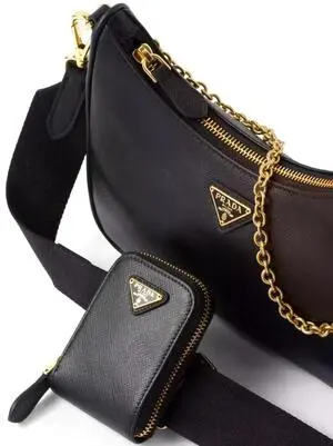 Prada Re-edition 2005 Saffiano-leather Shoulder Bag - Black