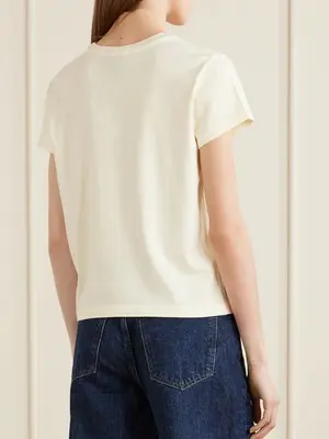 AGOLDE Adine Cropped Cotton-jersey T-shirt - Yellow