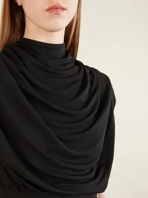 KALLMEYER Jocelyn Gathered Draped Jersey Top