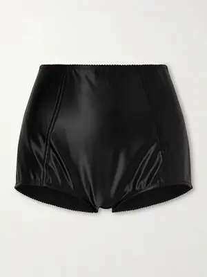Dolce & Gabbana Satin High-waist Shorts