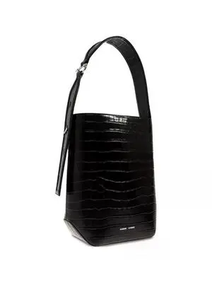 SAMSOE SAMSOE Saelmegade Crocodile-effect Leather Tote Bag