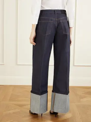 Givenchy Creased Wide-leg Denim Jeans