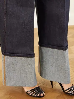 Givenchy Creased Wide-leg Denim Jeans