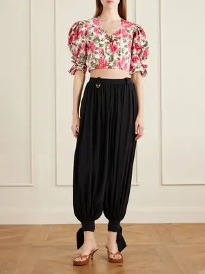 Chloé Silk Crepe De Chine Balloon Pants