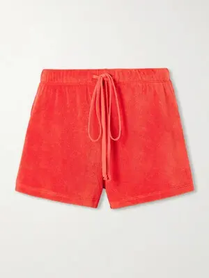 Suzie Kondi Shallis Cotton-blend Terry Shorts - Red