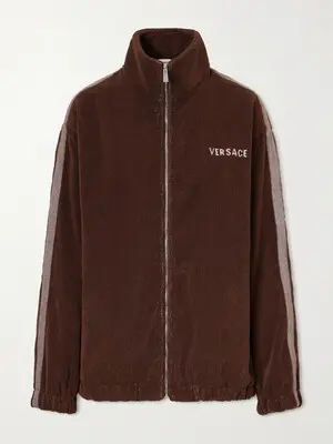 Versace Jacquard-knit Cotton-terry Zip-up Track Jacket