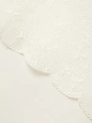 Posse Cove' Embroidered Tulle-trimmed Silk-blend Midi Skirt - Neutrals