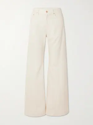 MOTHER The Lemon Twist High-rise Wide-leg Jeans - Neutrals