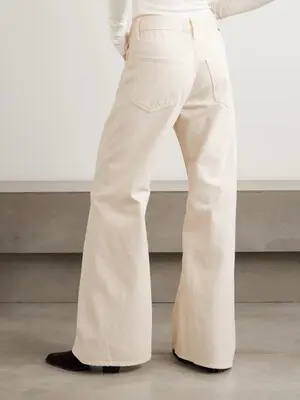 MOTHER The Lemon Twist High-rise Wide-leg Jeans - Neutrals