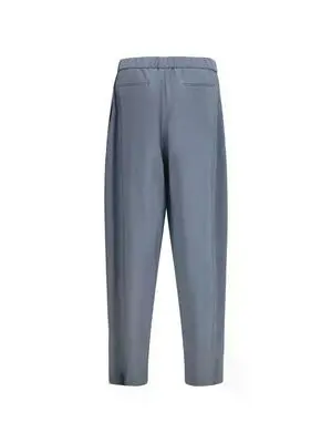 Giorgio Armani Wide-leg Tailored Trousers - Grey