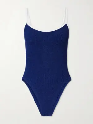 Hunza G Pamela Original Crinkle Swimsuit - Blue