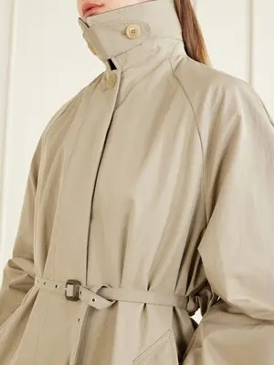 Acne Studios Belted Cotton-blend Trench Coat - Neutrals