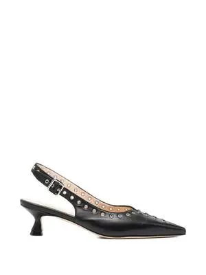 ANNA F. Eyelet Pointed Slingbacks