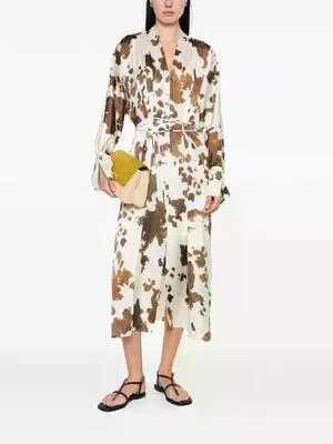 PENNYBLACK Printed V-neck Midi Dress
