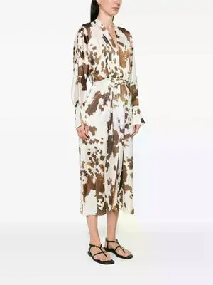 PENNYBLACK Printed V-neck Midi Dress