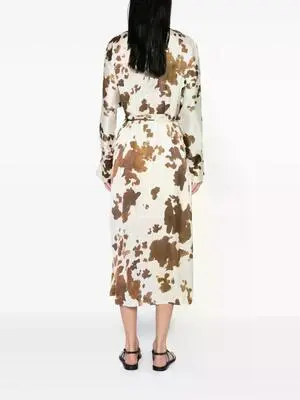PENNYBLACK Printed V-neck Midi Dress