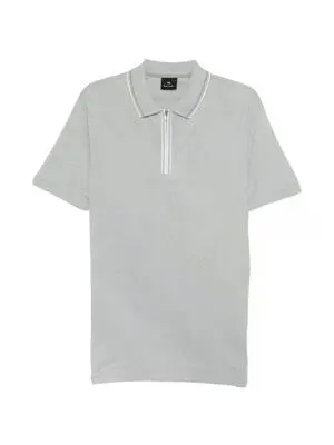 Paul Smith Ribbed Polo Shirt - Grey