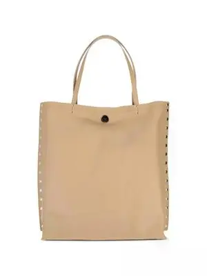 ZANELLATO Medium A'spasso® Stud-embellished Leather Tote Bag - Brown