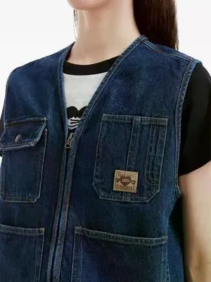 FINGERCROXX Cotton Vest With Pockets And Zip
