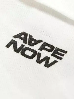 AAPE BY *A BATHING APE Logo Short-sleeve Polo Shirt - White