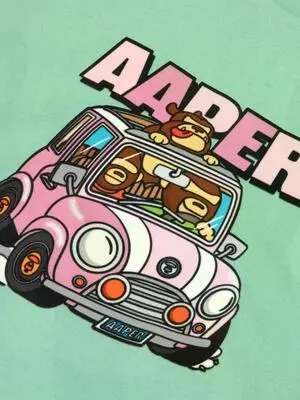 AAPE BY *A BATHING APE Cartoon Graphic T-shirt - Green
